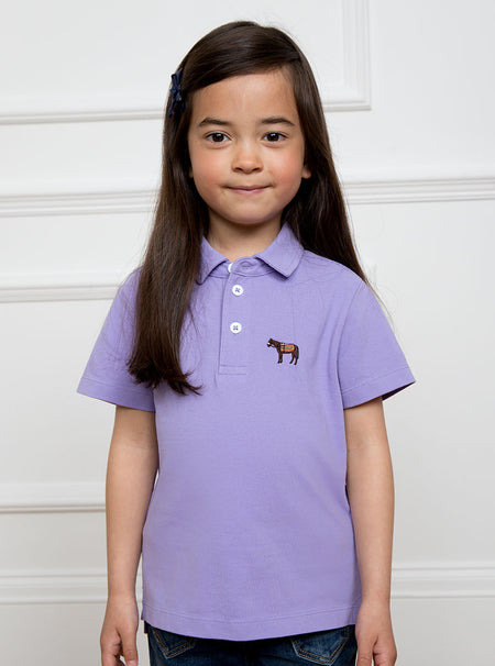 Childrens Polo Shirt, Lilac Cotton Polo – Newmarket 875
