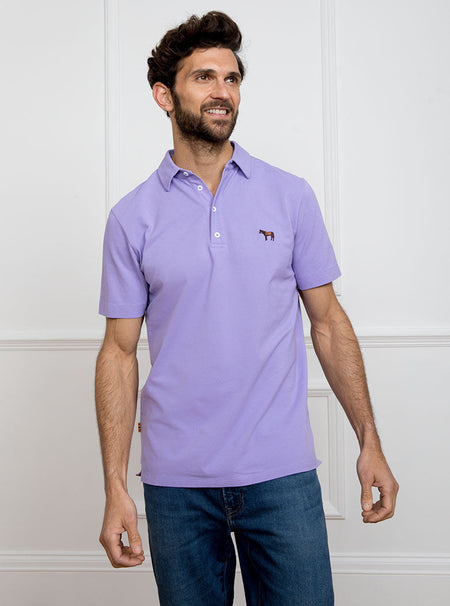Mens Polo Shirt, Lilac Cotton Polo – Newmarket 875