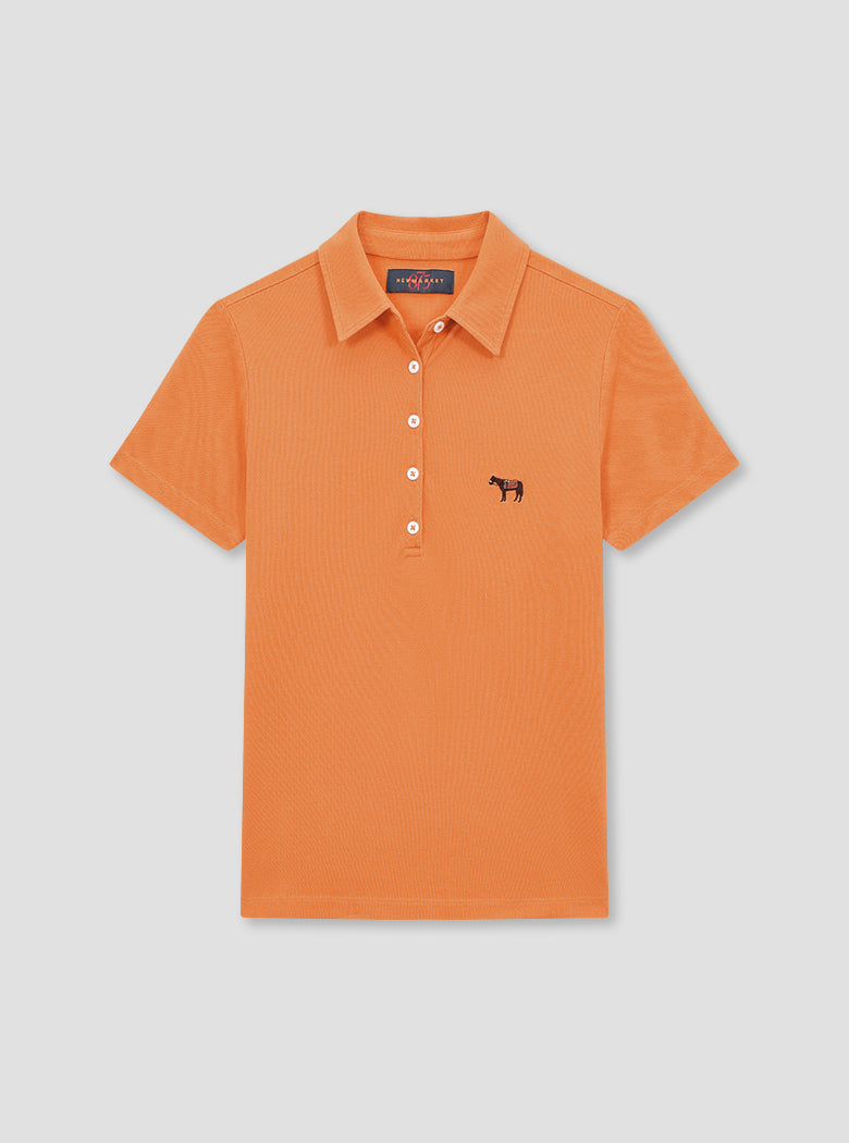 Womens Plain Cotton Gold Polo Shirt – Newmarket 875