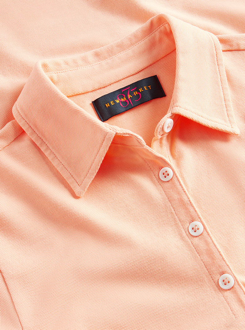 Womens Plain Cotton Peach Polo Shirt – Newmarket 875