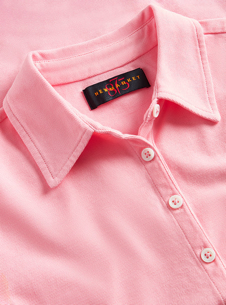 Womens Plain Cotton Pink Polo Shirt – Newmarket 875